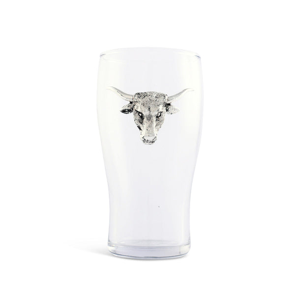 Longhorn Beer Pint Glasses - Set of 4 - Timothy De Clue Collection