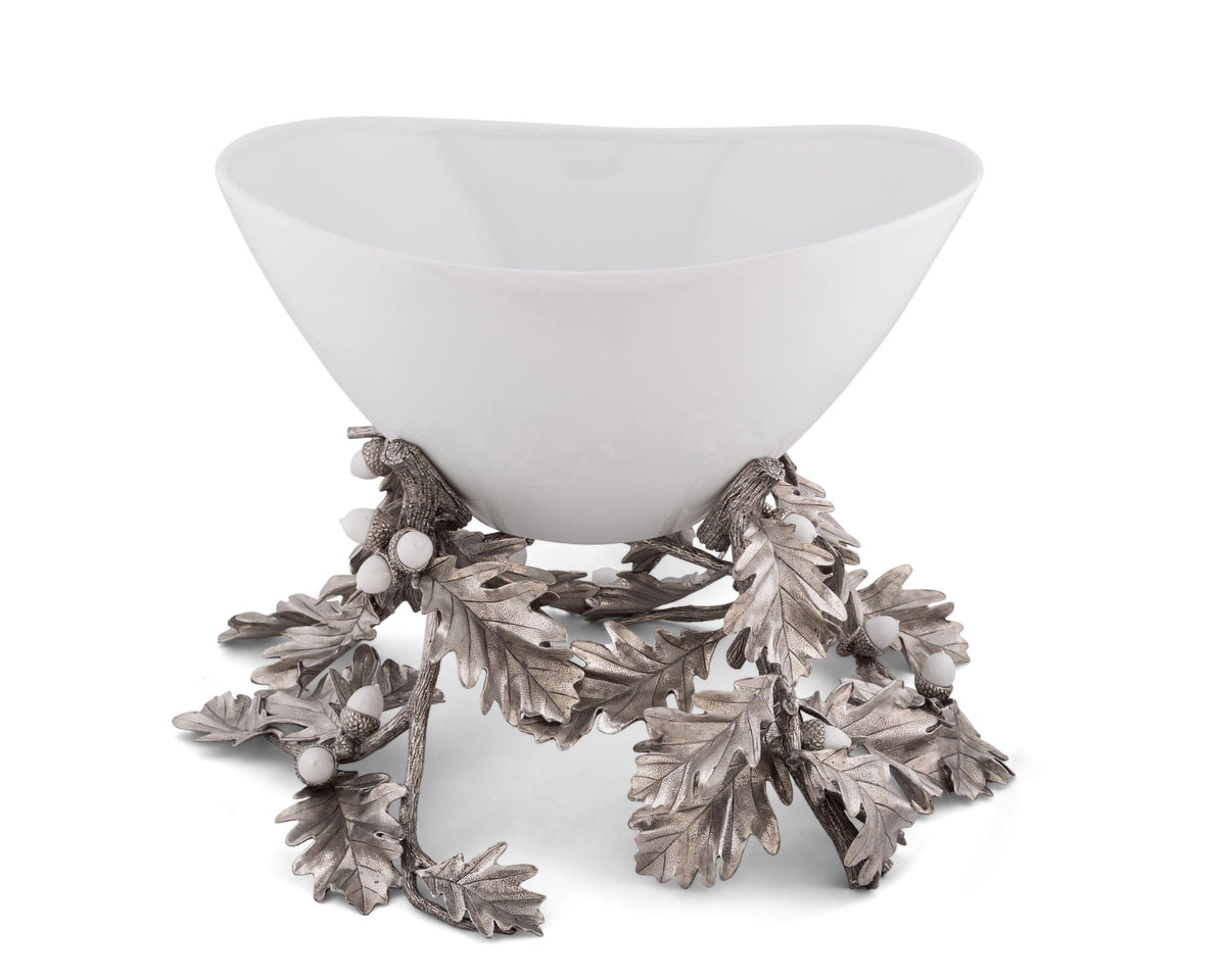 Oak Leaf Acorn Centerpiece Porcelain Bowl - Timothy De Clue Collection